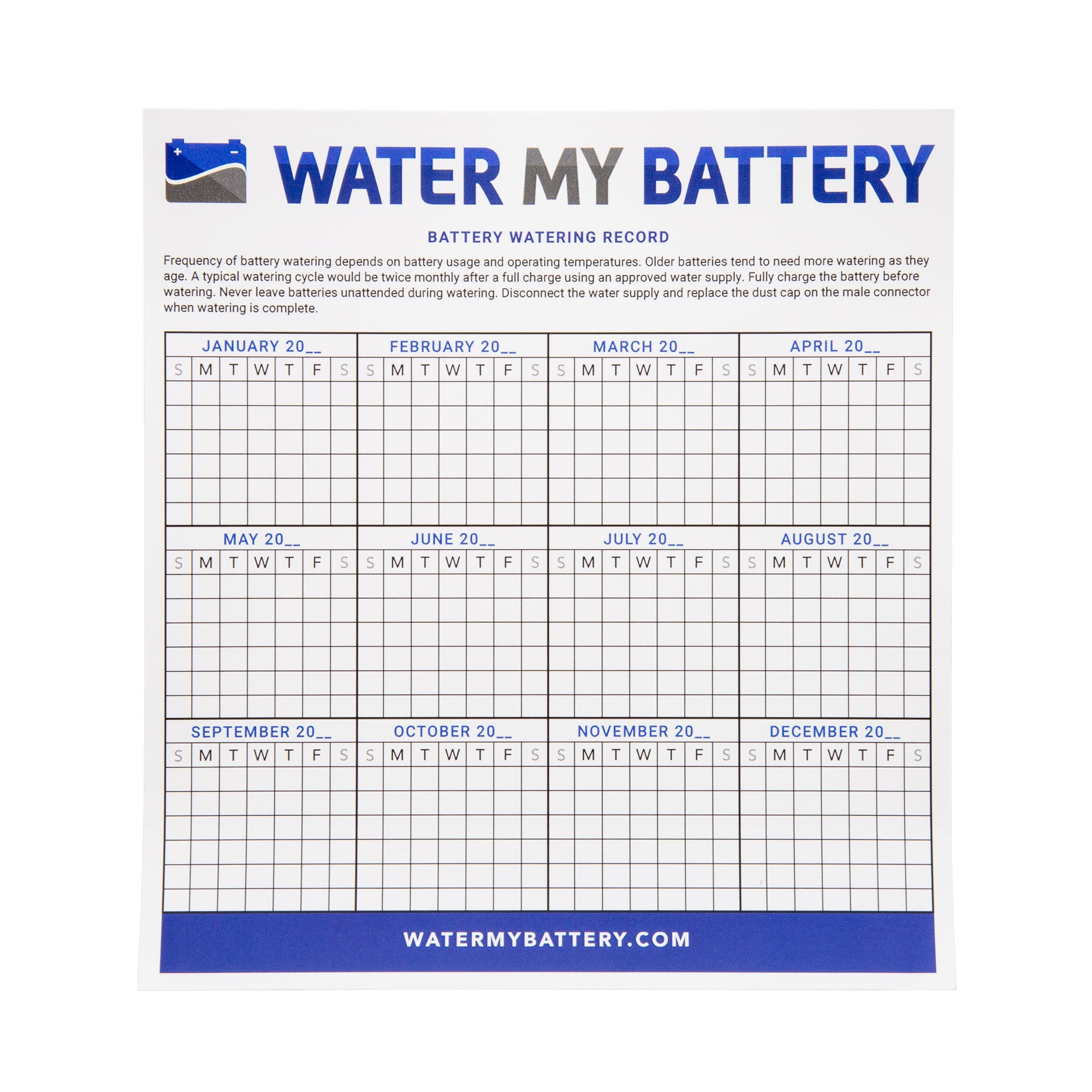 Water My Battery | The BEST Battery Watering System | Free Shipping ...